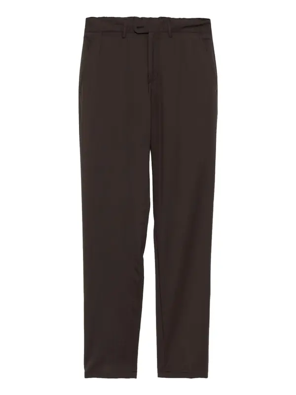 Fedeli Virgin Wool Straight Leg Trousers - Brown