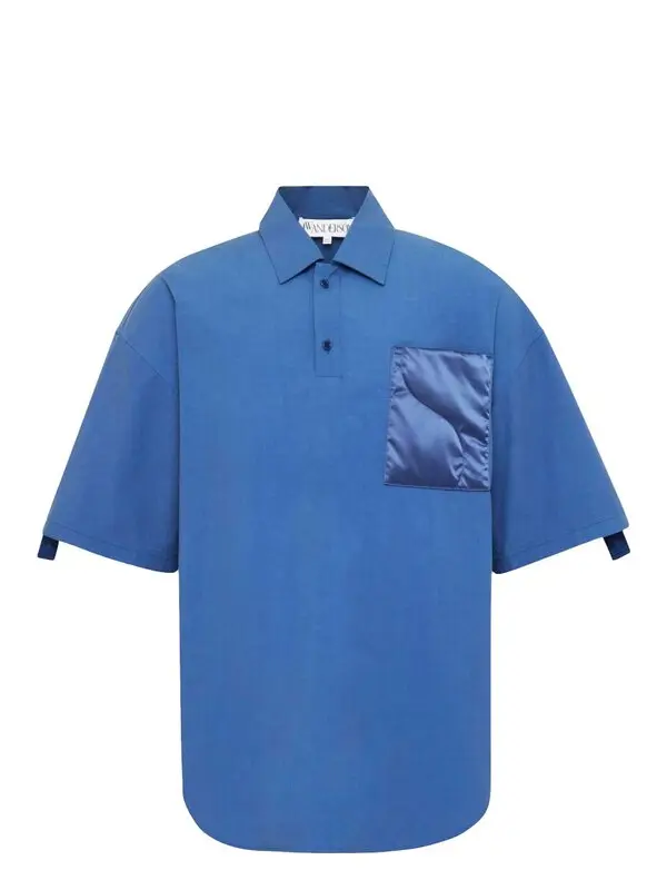 JW Anderson Quilted-pocket Polo Shirt - Blue
