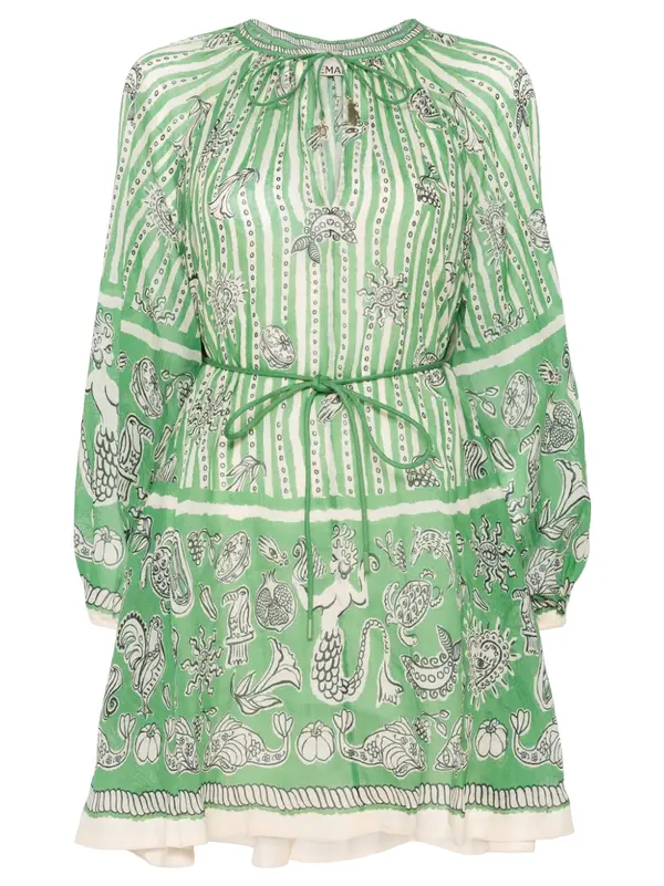 ALEMAIS Lula Mini Dress - Green