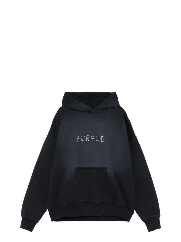 PURPLE BRAND Logo-embellished Hoodie - Black