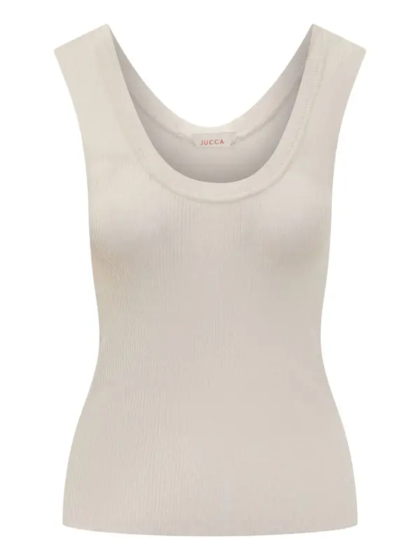 JUCCA Ribbed Tank Top - Neutrals