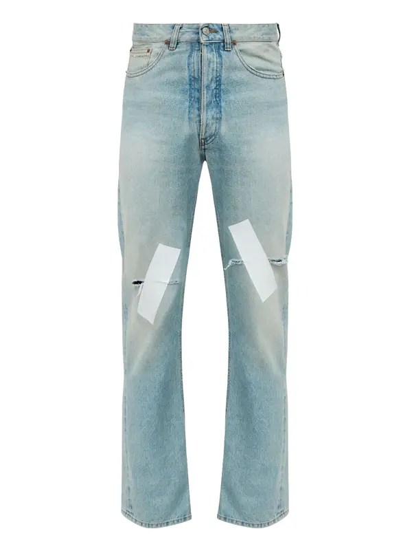 MAISON MARGIELA Distressed Straight Jeans - Blue