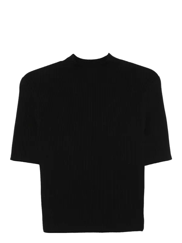 Maje Ribbed T-shirt - Black