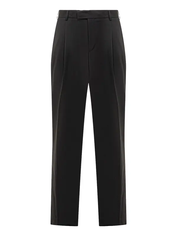 LANEUS High-waisted Straight Leg Trousers - Black