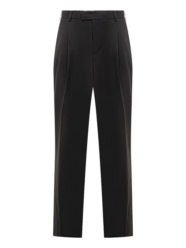 LANEUS High-waisted Straight Leg Trousers - Black
