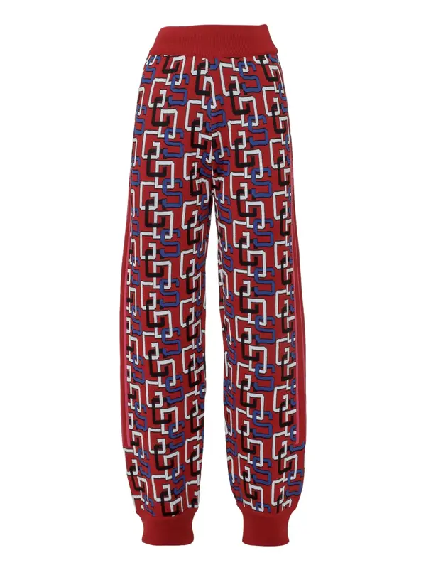 Gcds Logo-intarsia Track Pants - Red