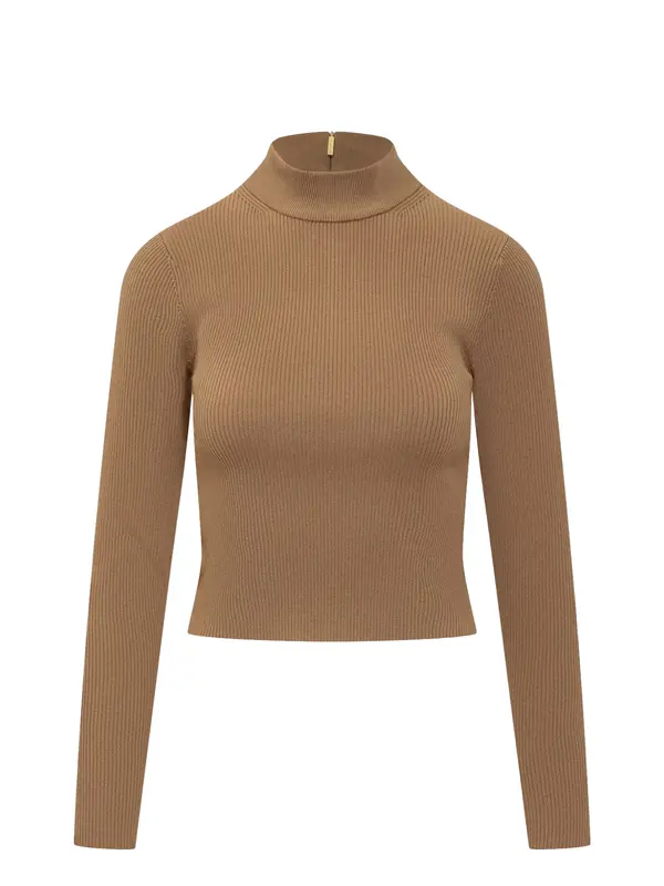 Michael Kors Mock-neck Ribbed Jumper - Neutrals