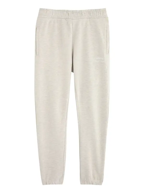 CLUB 1984 Essential Logo-embroidered Cotton Sweatpants - Grey