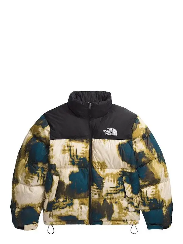 The North Face 1996 Retro Nuptse Packable Jacket - Midnight Petrol Tnf Bleach Dye Print/tnf Black