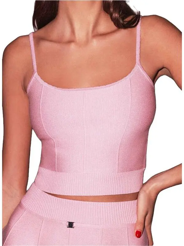 Fleur Du Mal Knit Corset Top - Neutral