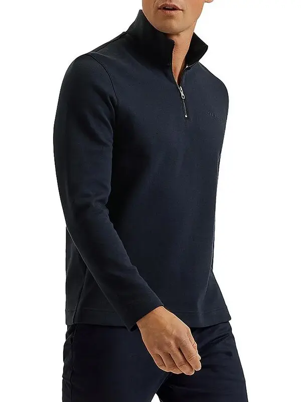 Ted Baker London Actos Regular Fit Quarter Zip Pullover - Navy