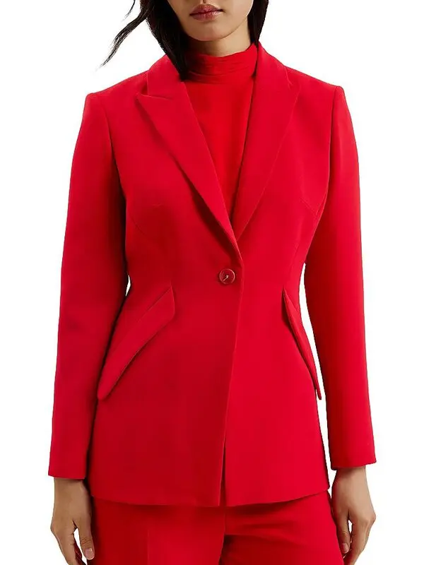 Ted Baker London Manattl Single Breasted Blazer - Red