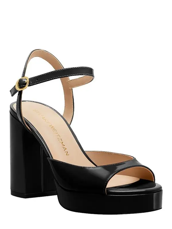 STUART WEITZMAN Dayna Ii Platform Sandals - Black Patent