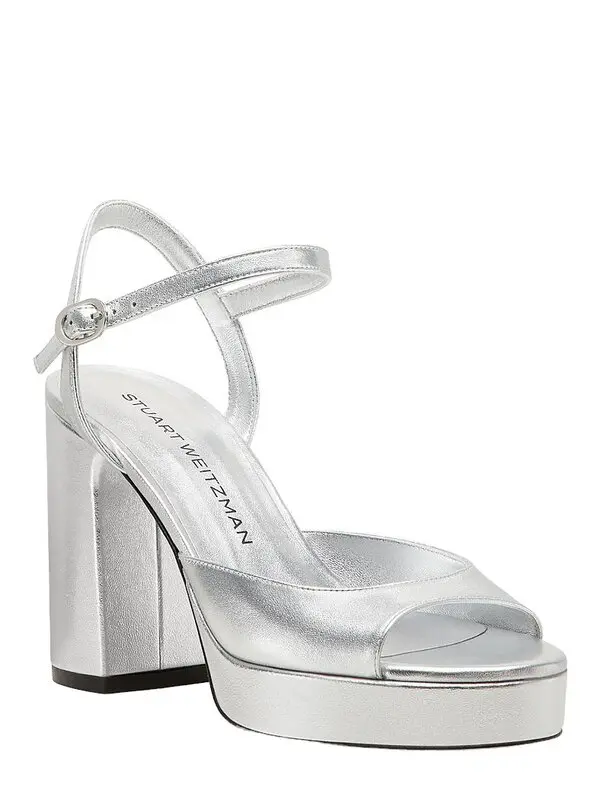 STUART WEITZMAN Dayna Ii Platform Sandals - Silver