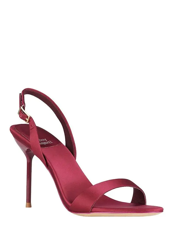 Jeffrey Campbell Go Getter Slingback Sandals - Deep Violet Satin