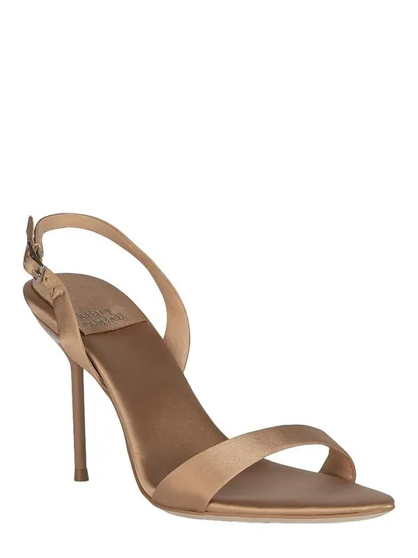 Jeffrey Campbell Go Getter Slingback Sandals - Natural Satin