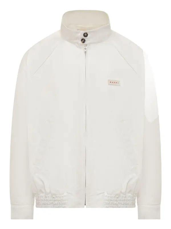 Marni Logo-patch Zip-up Jacket - White