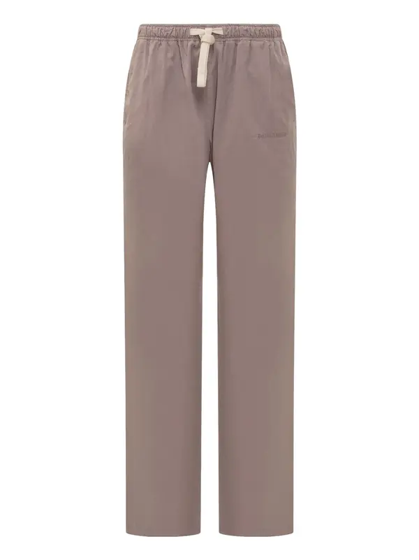 Palm Angels Logo-embroidered Trousers - Neutrals