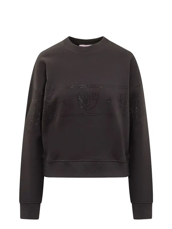 CHIARA FERRAGNI Logomania Sweatshirt - Black
