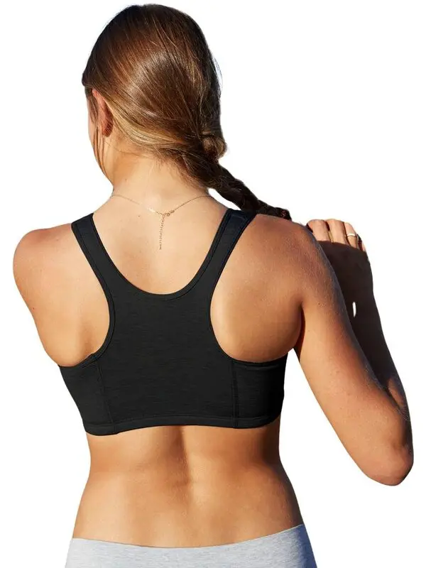 YELLOWBERRY Half Moon High-impact Sports Bra - Black Night