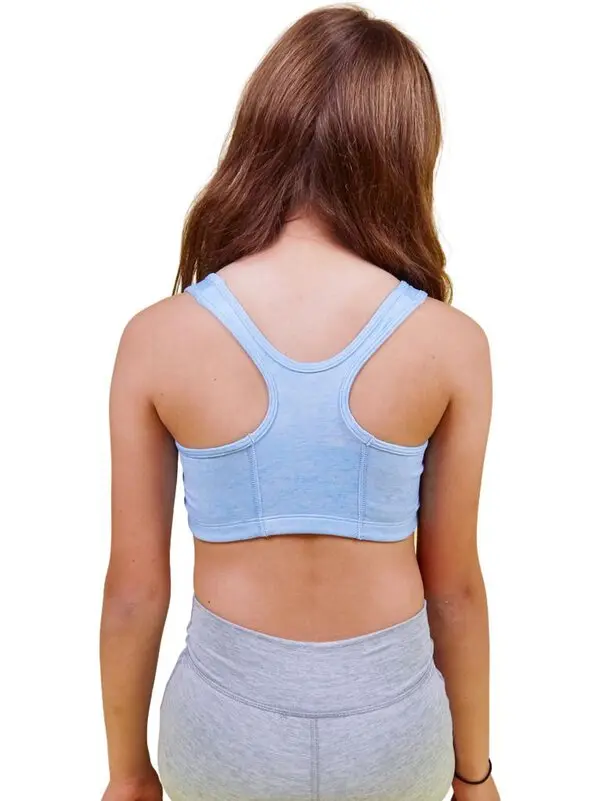YELLOWBERRY Half Moon High-impact Sports Bra - Ocean Blue Breeze