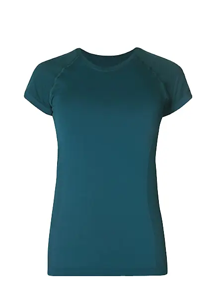 Sweaty Betty Athlete Seamless Workout T-shirt - Deep Green