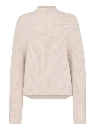 Whistles High-neck Knitted Wool-blend Jumper - Cream