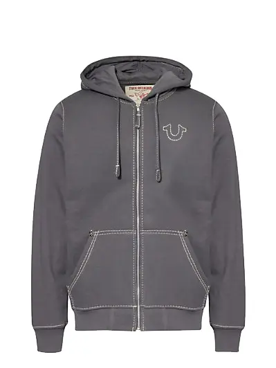 True Religion Relaxed-fit Cotton-blend Hoody - Iron Gate