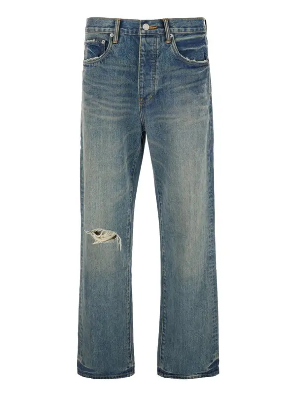 PURPLE BRAND Hadley Vintage Straight Leg Jeans - Blue
