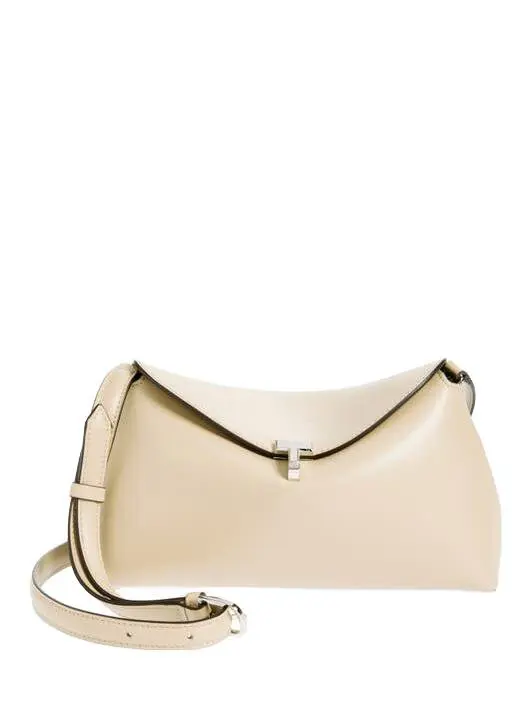 TOTEME Palmellata T-lock Leather Clutch Crossbody - Fawn