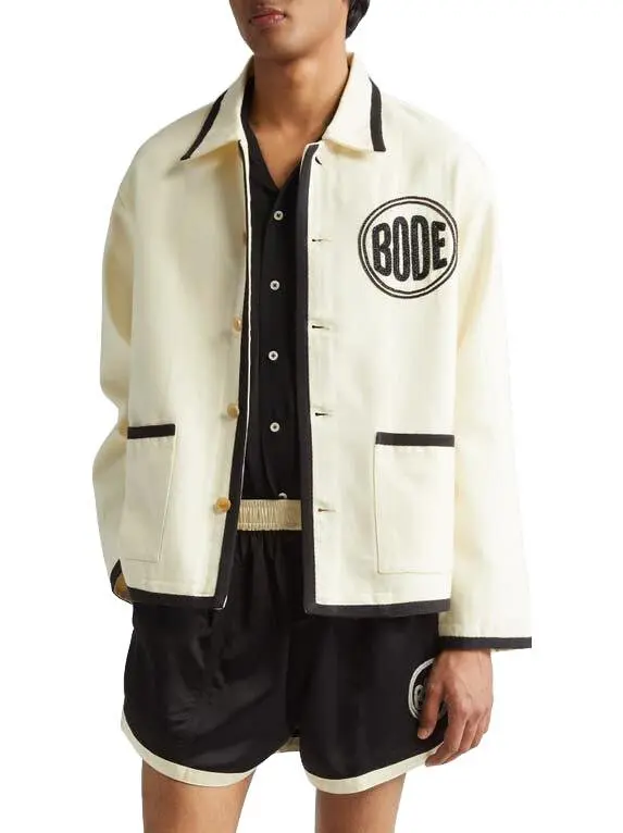 BODE Beaded Player Jacket - Black Cream