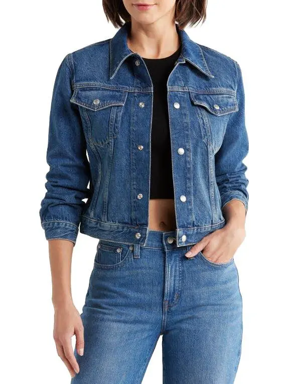 RE/DONE Baby Trucker Denim Jacket - Faded Rider
