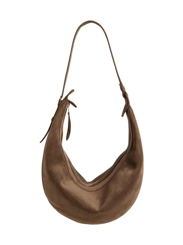 Khaite Augustina Suede Hobo - Cedar 732