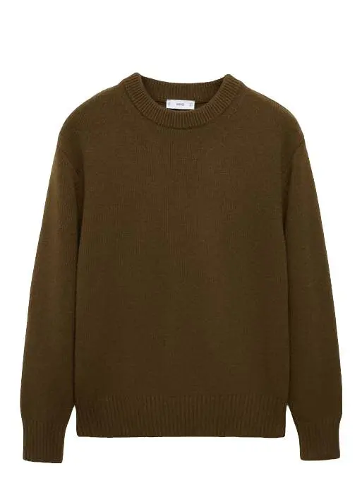 Mango Crewneck Sweater - Olive Green