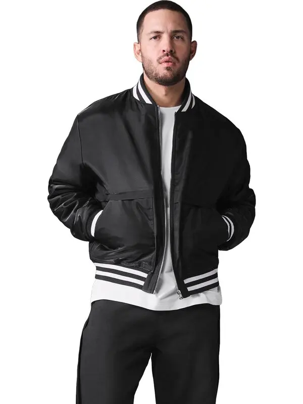 Alo Yoga Afterglow Varsity Jacket - Black