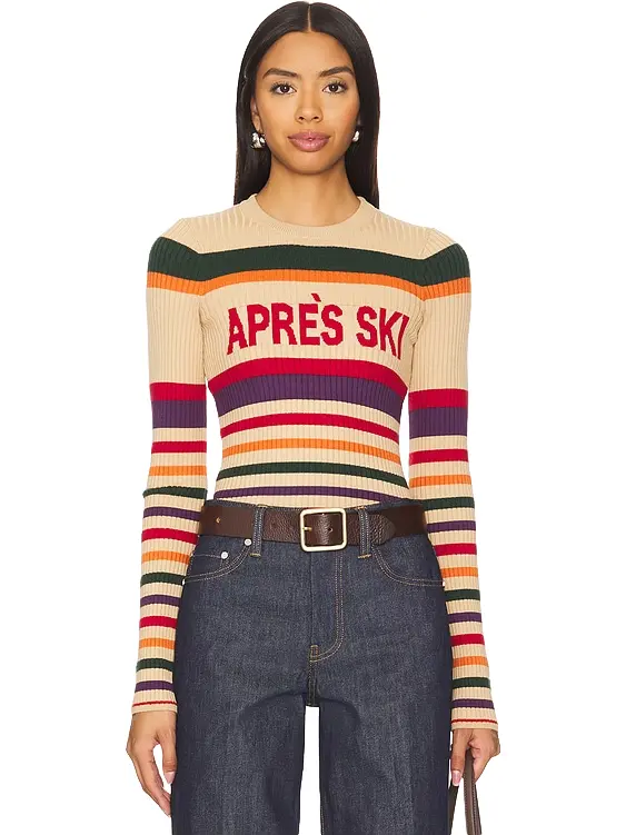 Show Me Your Mumu Slopes Sweater - Apres Ski Stripe