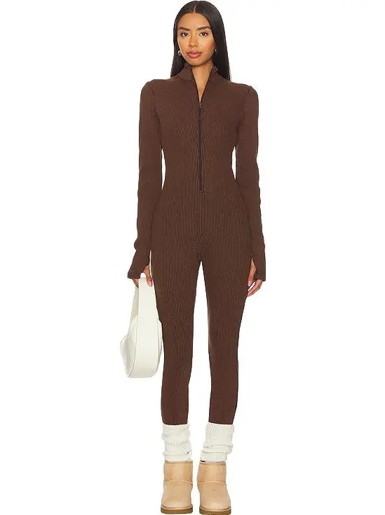 Show Me Your Mumu Lodge Onesie - Winter Rib Chocolate