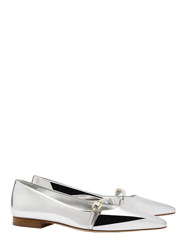 Larroude Irene Flats - Silver