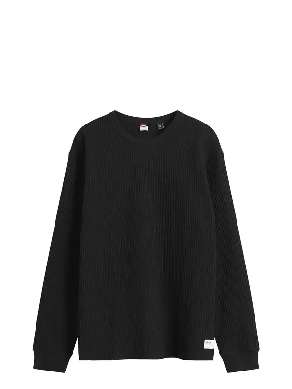 NANGA Long Sleeve Eco Hybrid Waffle T-shirt - Black