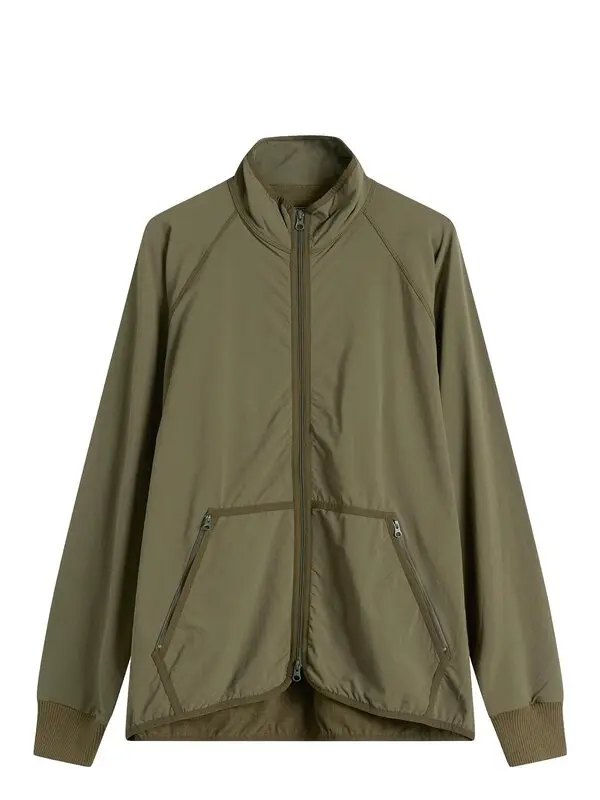 BEAMS Jersey Back Fleece Jacket - Olive