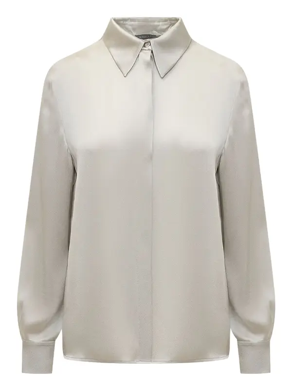 Alberta Ferretti Satin Shirt - Grey