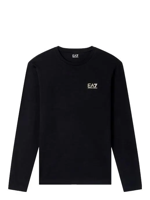 EA7 Long-sleeved Cotton Core Identity T-shirt - Black