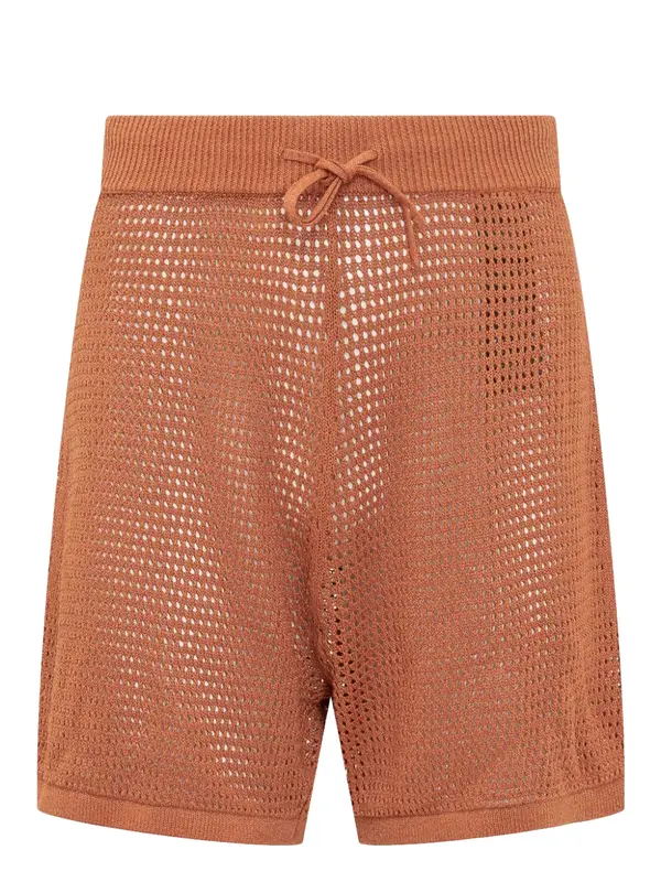 Nanushka Open-knit Shorts - Orange