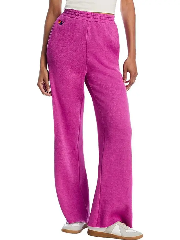 Aviator Nation Striped Sweatpants - Magenta
