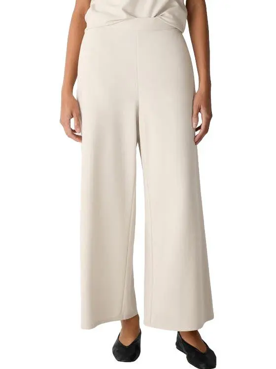 Eileen Fisher Ponte Wide Leg Pants - Papyrus