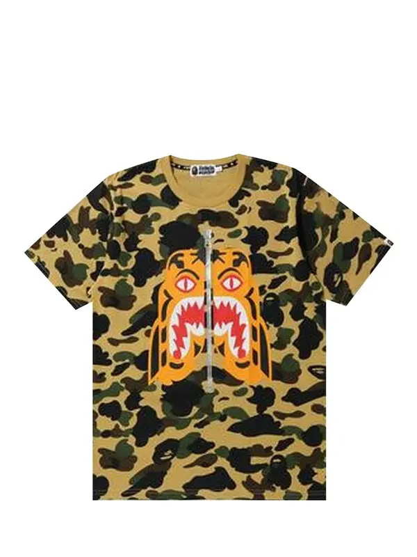A BATHING APE 1st Camo Tiger Tee - Yellow