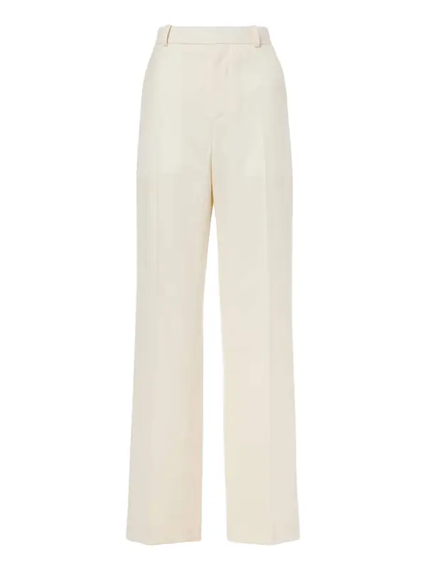 Wardrobe.NYC Low-rise Wool Pants - White