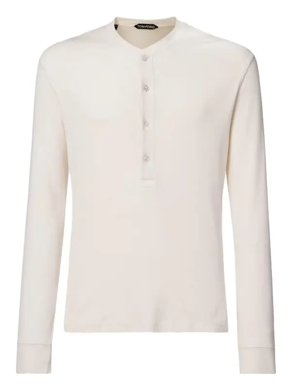 TOM FORD Henley Shirt - White
