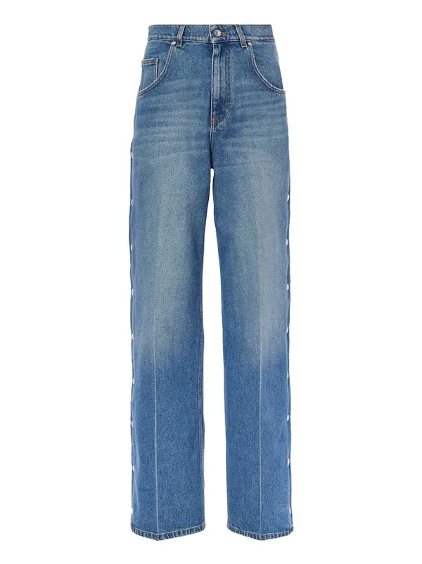 Stella McCartney Mid-rise Wide-leg Jeans - Blue