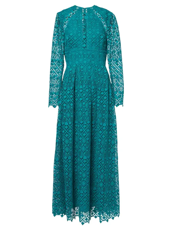 Elie Saab Macramé Gown - Blue